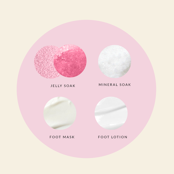 Mitty 4 Step Pedi Kit includes Jelly Soak - Rose – Hairquip NZ
